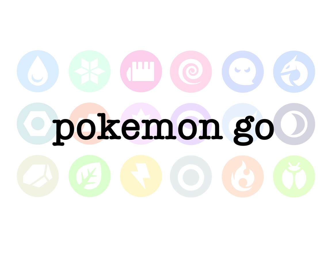 Poke GO Type SVG Bundle Poke Type Party Files Poke Type - Etsy
