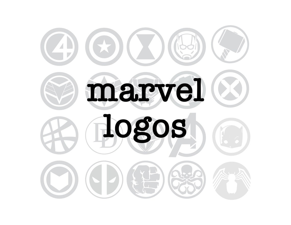 37 Logo Marvel SVG Bundle Avengers Party Files Marvel Logo - Etsy