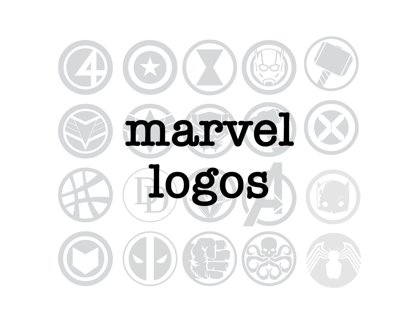 37 Logo Marvel SVG Bundle Avengers Party Files Marvel Logo - Etsy