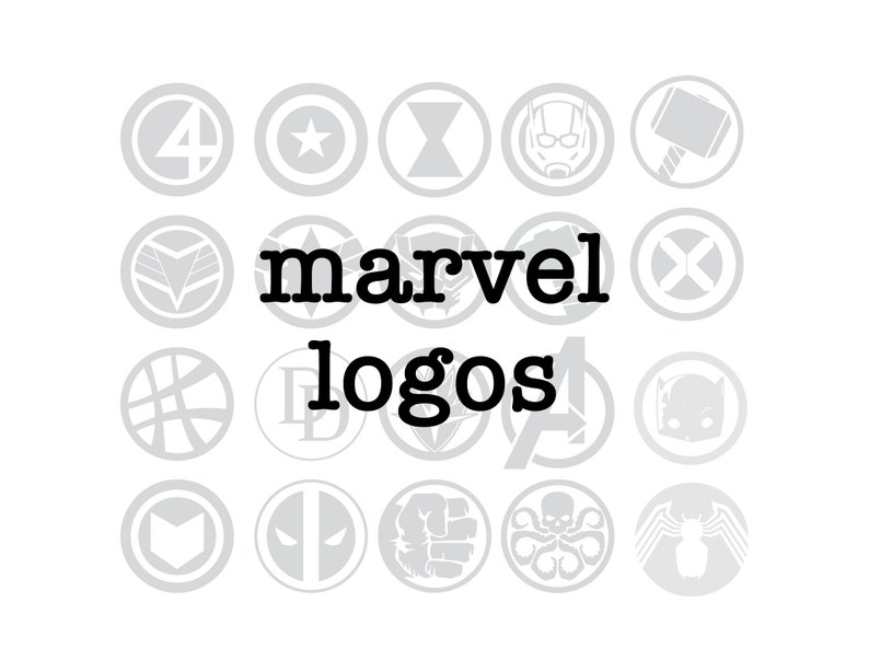 37 Logo Marvel SVG Bundle Avengers Party Files Marvel Logo - Etsy