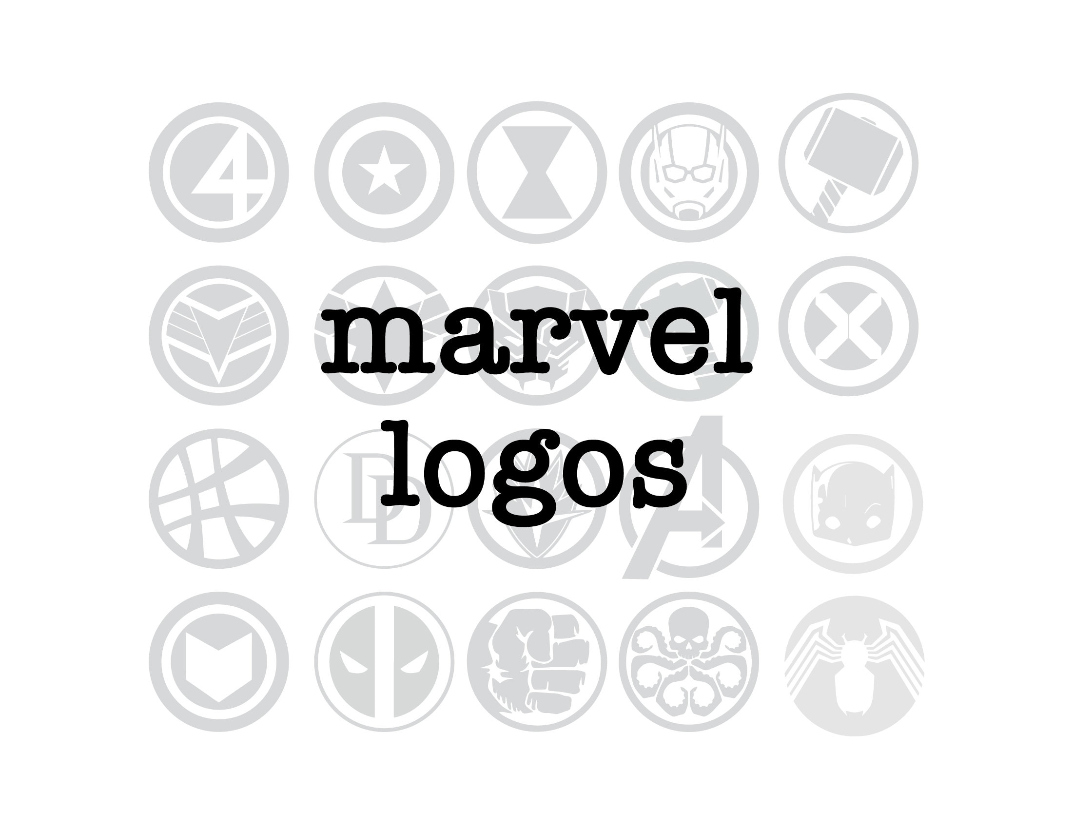 37 Logo Marvel SVG Bundle Avengers Party Files Marvel Logo - Etsy Australia