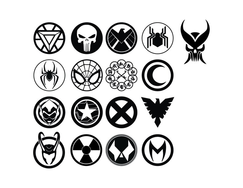 37 Logo Marvel SVG Bundle | Avengers Party Files | Marvel Logo Laser ...