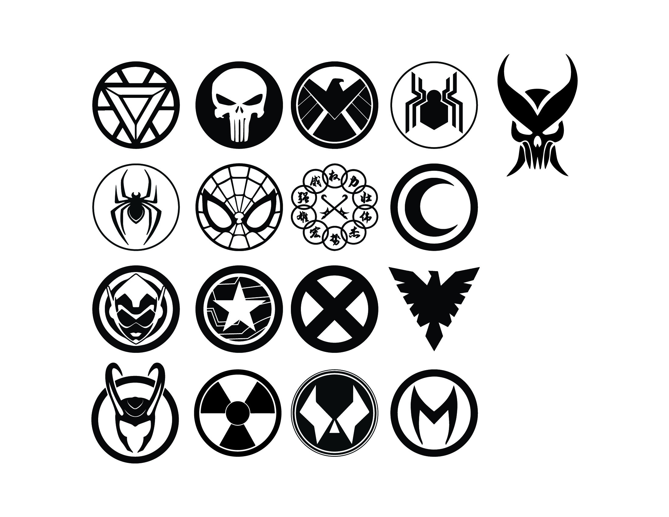 37 Logo Marvel SVG Bundle Avengers Party Files Marvel Logo - Etsy