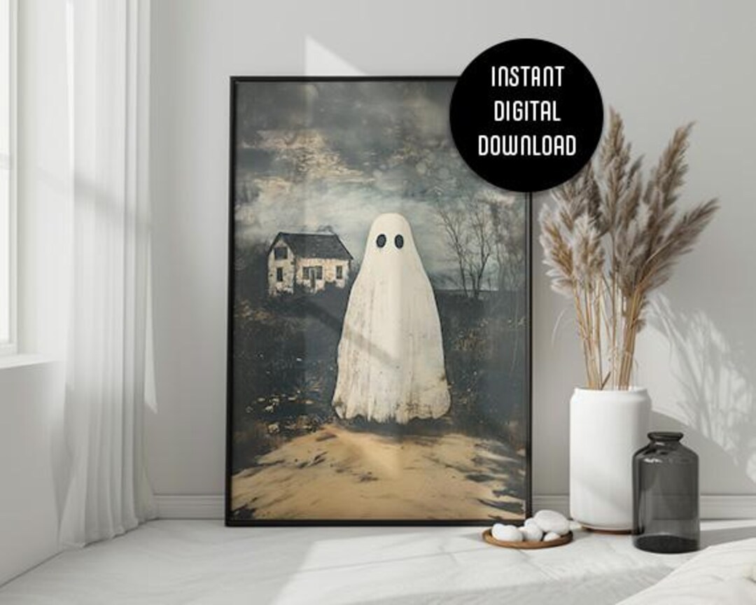 Halloween Ghost Digital Download | Vintage Halloween Digital Print ...