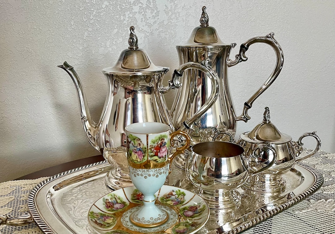 Vintage Oneida, Silver Plate Tea Set - Etsy