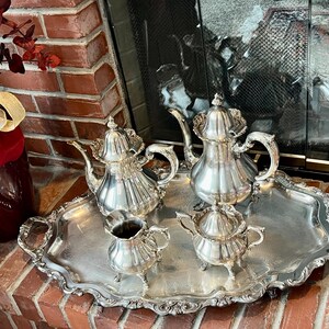 Stunning 5 Piece Heavy Tea Set by Wallace, 1200 Series Baroque Style - Etsy