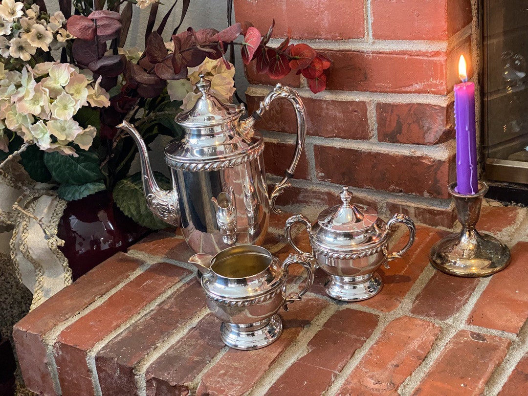 Silver Plate Tea Set - 3 Pieces - Etsy