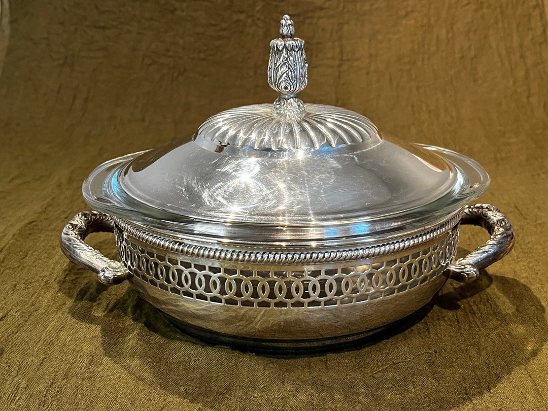 Silver Plate Lidded Soup Serving Bowl. - Etsy