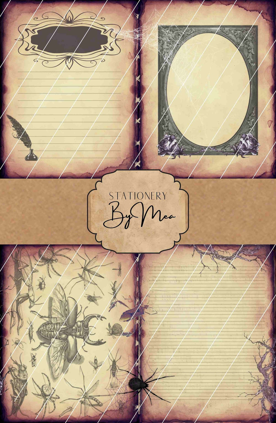 Halloween Junk Journal Pages, Haunted Gothic, 16 Page Printable - Etsy