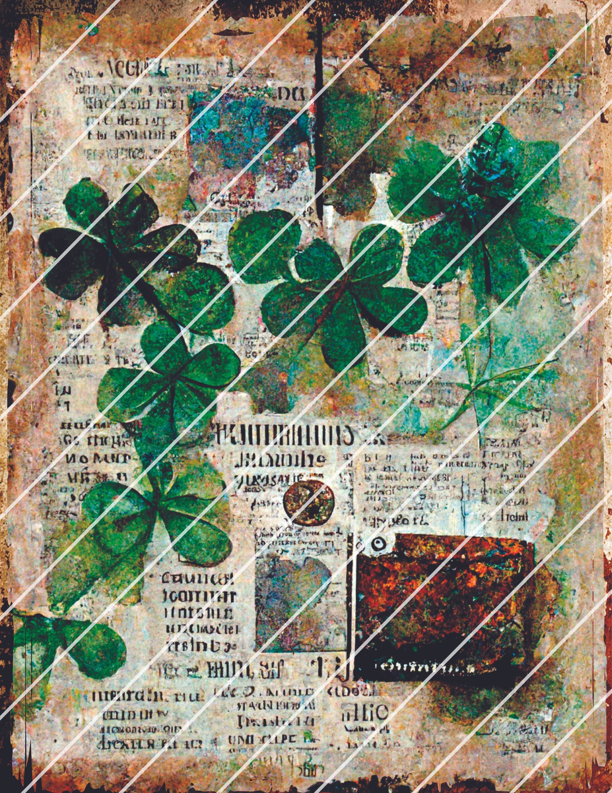 Grunge St Patricks Day Junk Journal Pages, Irish Scrapbooking ...
