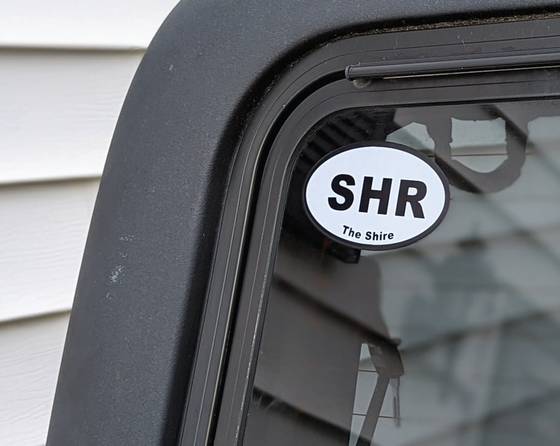 Lord of the Rings Bumper Sticker | Oval Location Window Decal - Etsy
