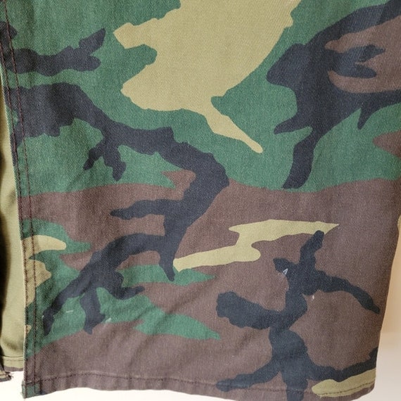 Vintage Camo Print Cargo Denim Maxi Skirt Y2K 90s - Gem