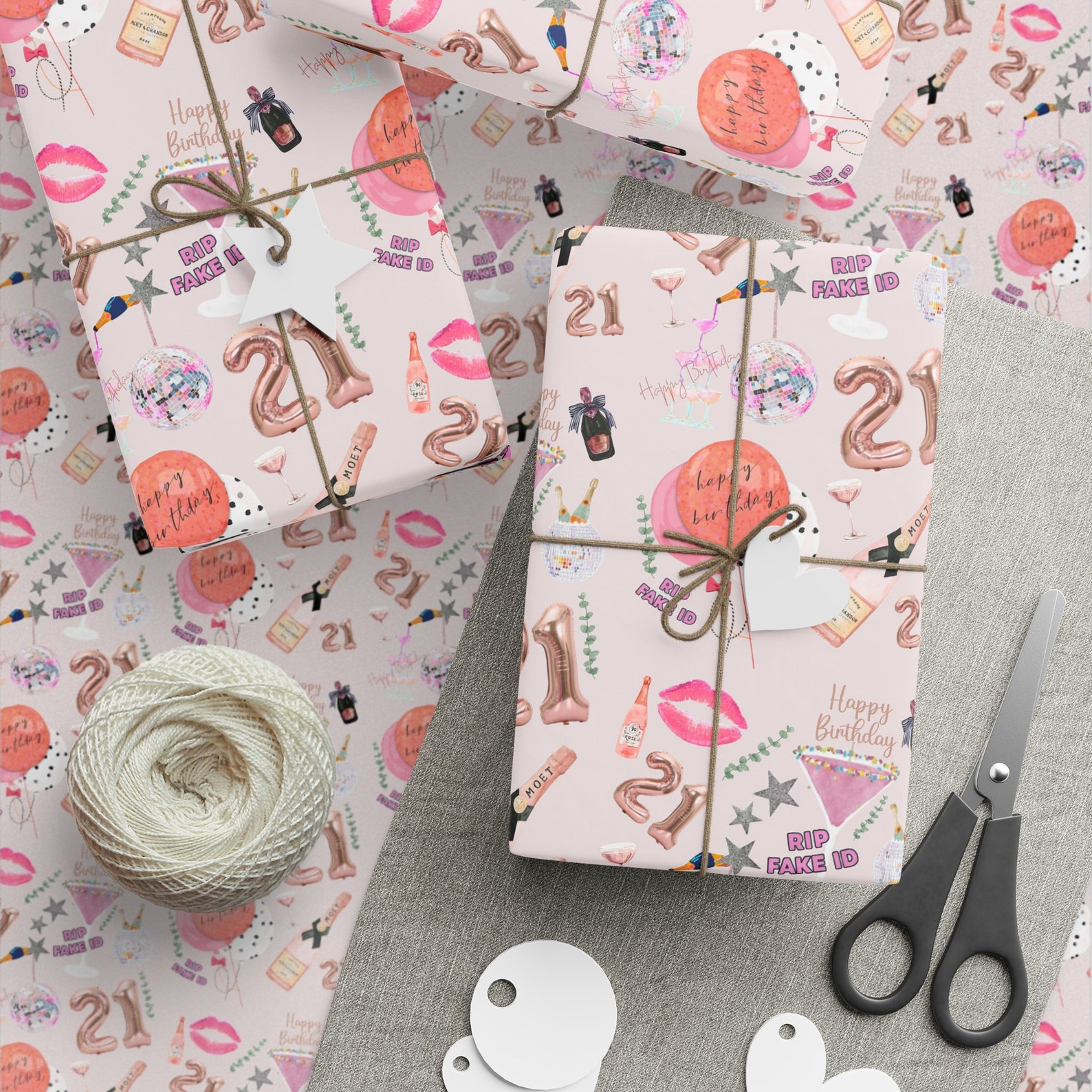 21st, Birthday Giftwrap, Birthday Wrapping Paper, Finally 21, Giftwrap ...