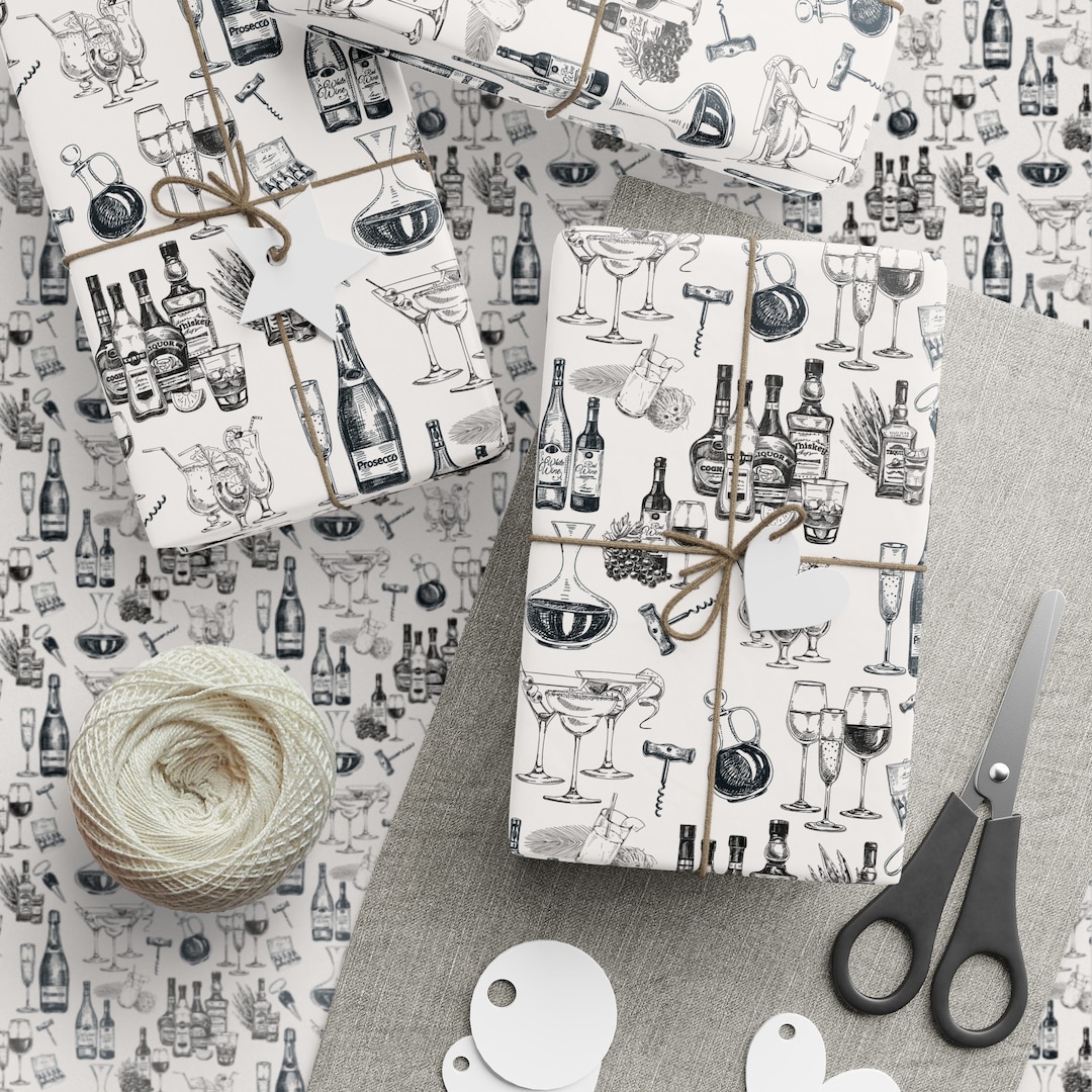 Wrapping Papers, Custom Alcohol Giftwrap, 21st Birthday, Tequila ...