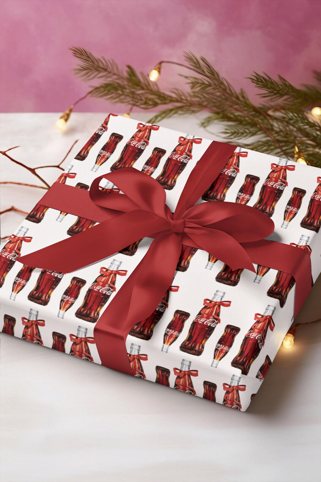 Wrapping Papers - Vintage Coke Bottle Custom Giftwrap, Coca Cola Soda ...