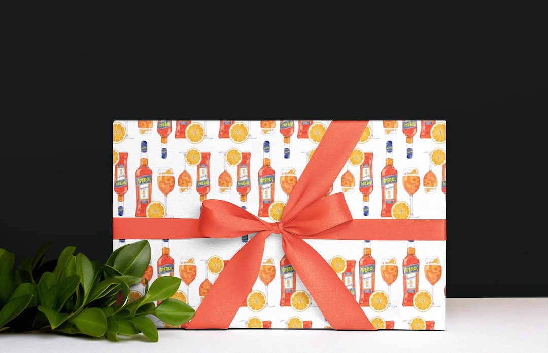 Aperol Spritz Giftwrap, Spritz Wrapping Paper, Italy Giftwrap, - Etsy
