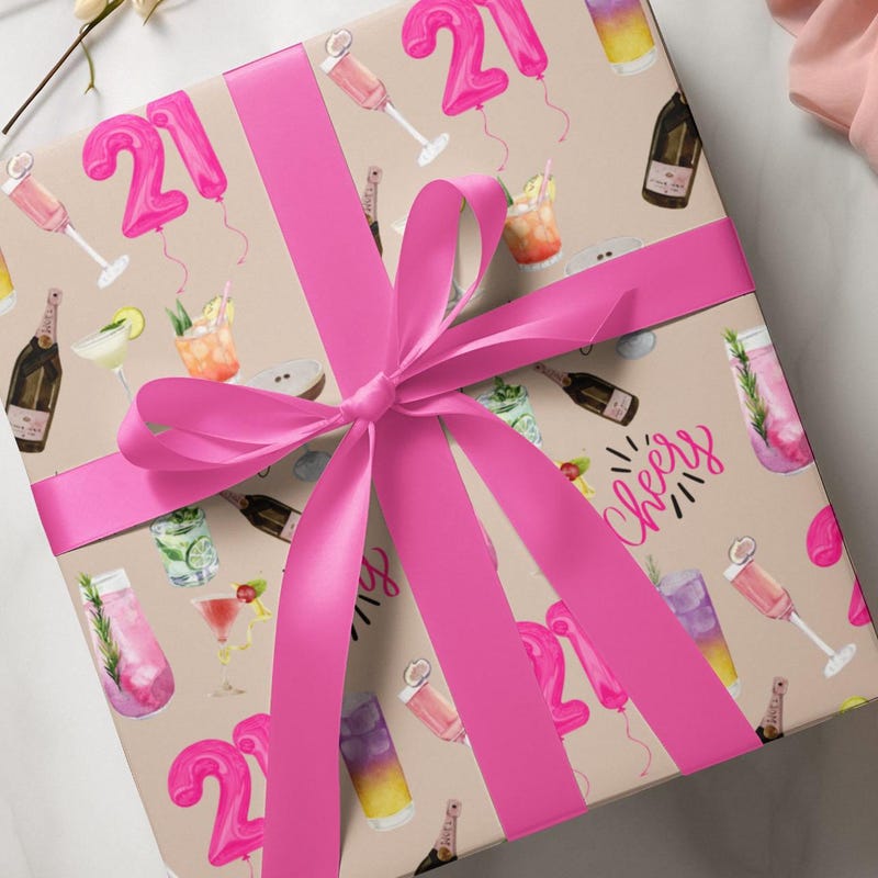 21st Birthday Wrap Paper - Etsy