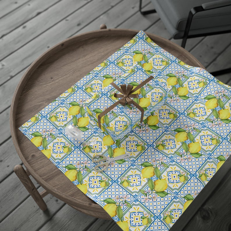 Italy Wrapping Paper, Italian Tiles, Positano Giftwrap, Amalfi Coast ...