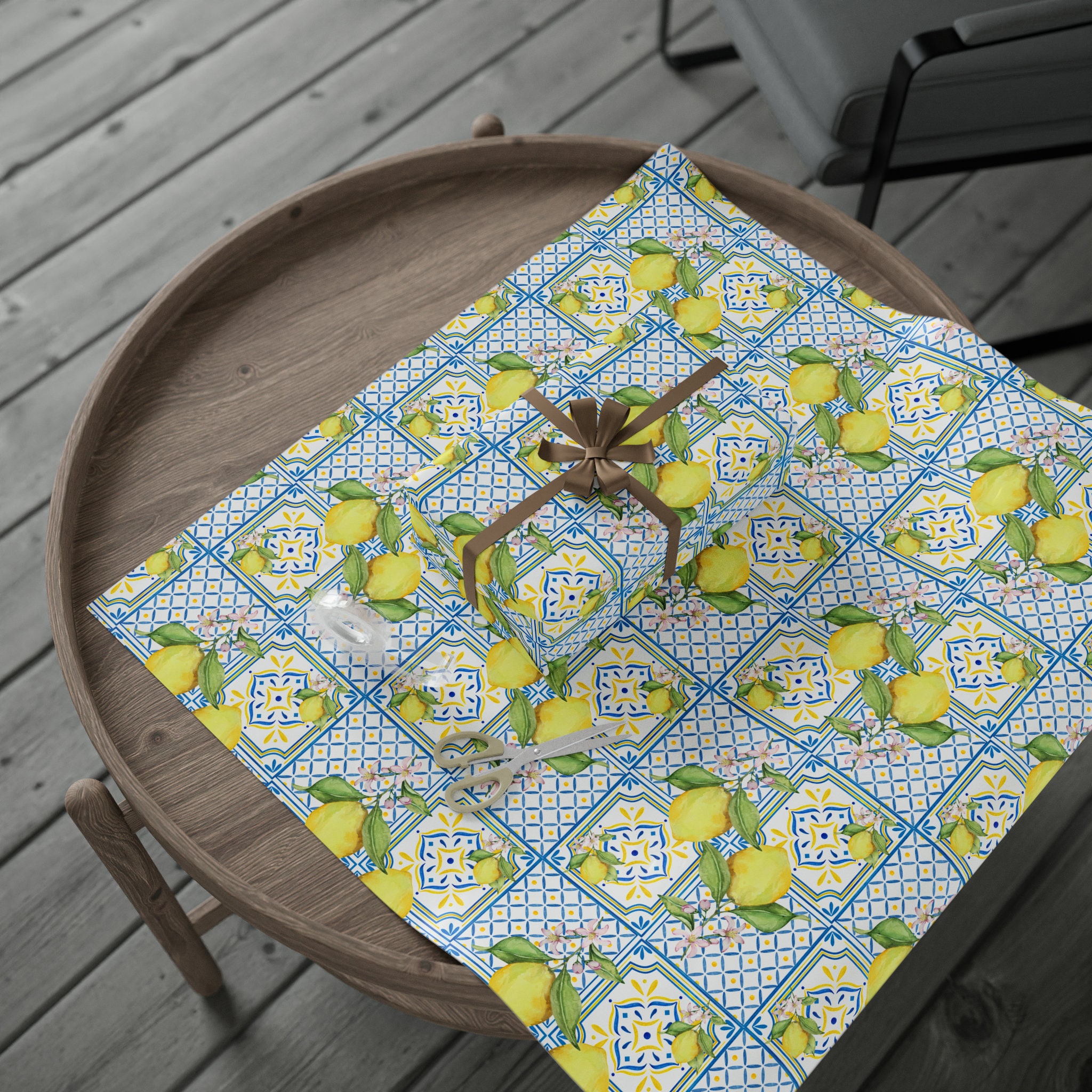 Italy Wrapping Paper, Italian Tiles, Positano Giftwrap, Amalfi Coast ...