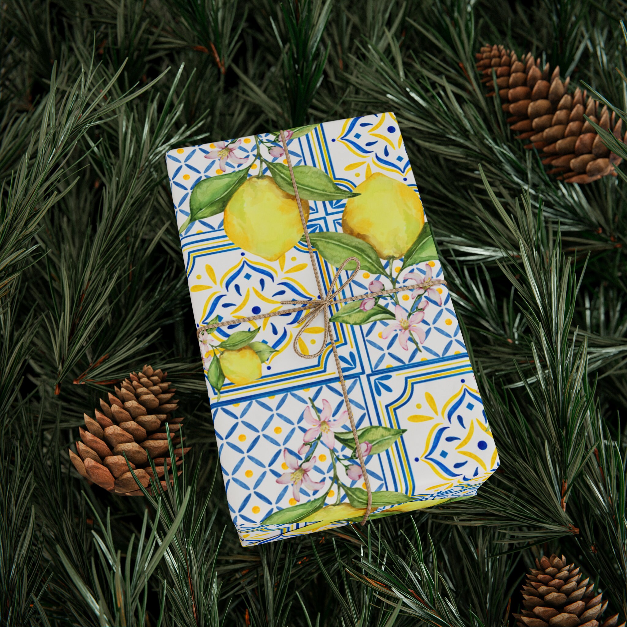Italy Wrapping Paper, Italian Tiles, Positano Giftwrap, Amalfi Coast ...