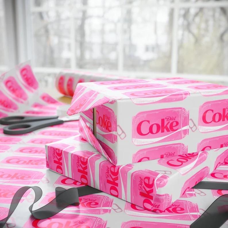 Diet Coke Lovers, Giftwrap, Coke Wrapping Paper, Wrapping Paper, Coke ...
