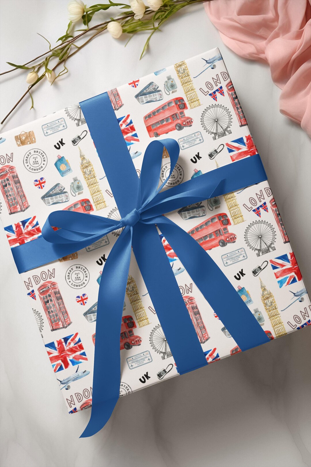 Wrapping Paper, London Theme, Big Ben, Gift Wrap Papers, Double Decker ...