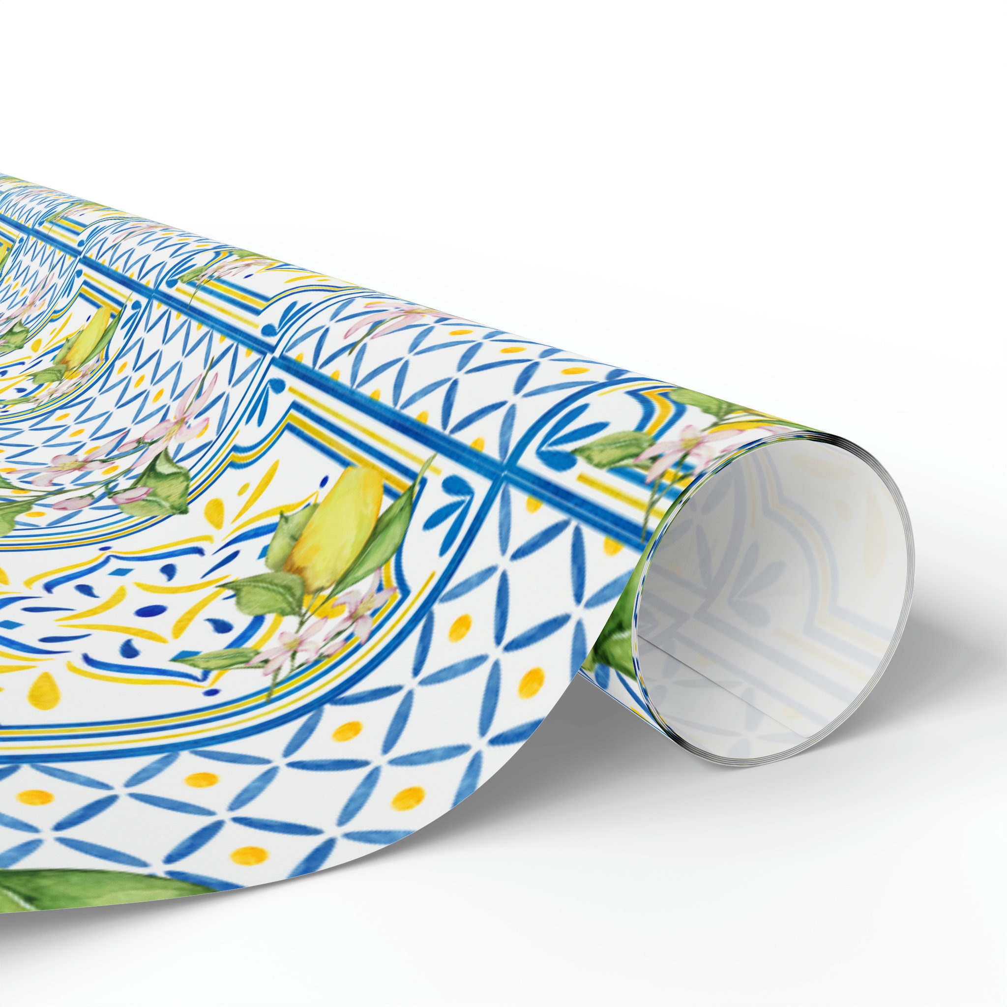 Italy Wrapping Paper, Italian Tiles, Positano Giftwrap, Amalfi Coast ...