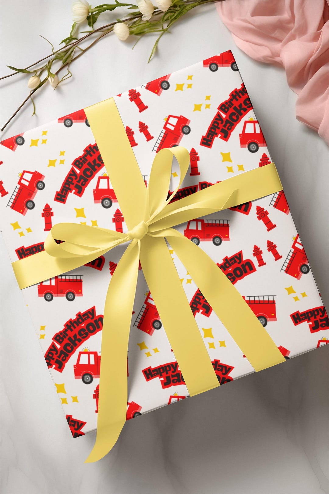 Wrapping Paper, Firetruck Theme Birthday, Gift Wrap Papers ...