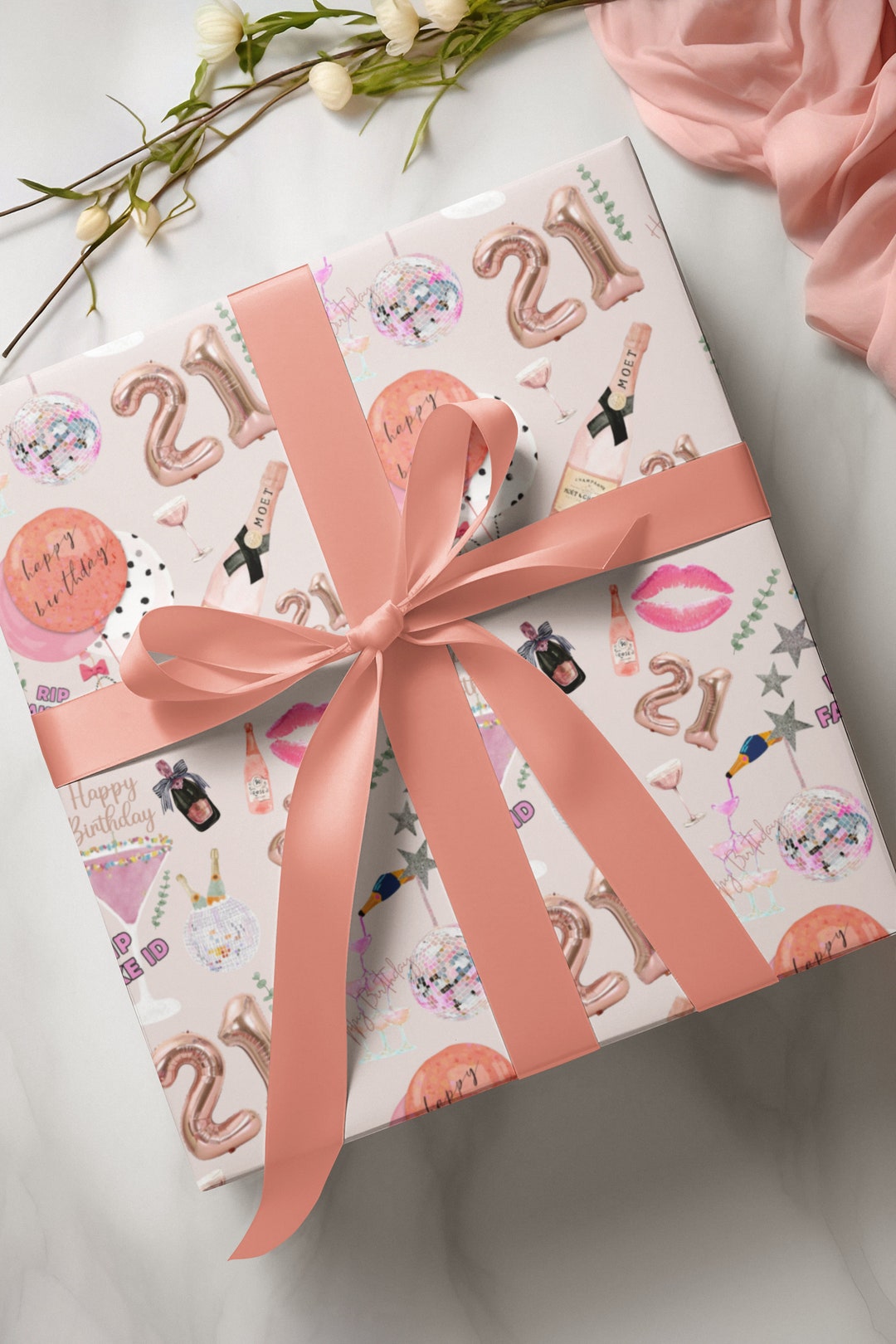 21st, Birthday Giftwrap, Birthday Wrapping Paper, Finally 21, Giftwrap ...