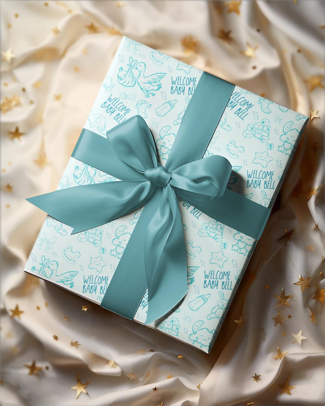 Wrapping Paper Baby Shower, Personalized Boy Gift Wrap, Baby Shower ...