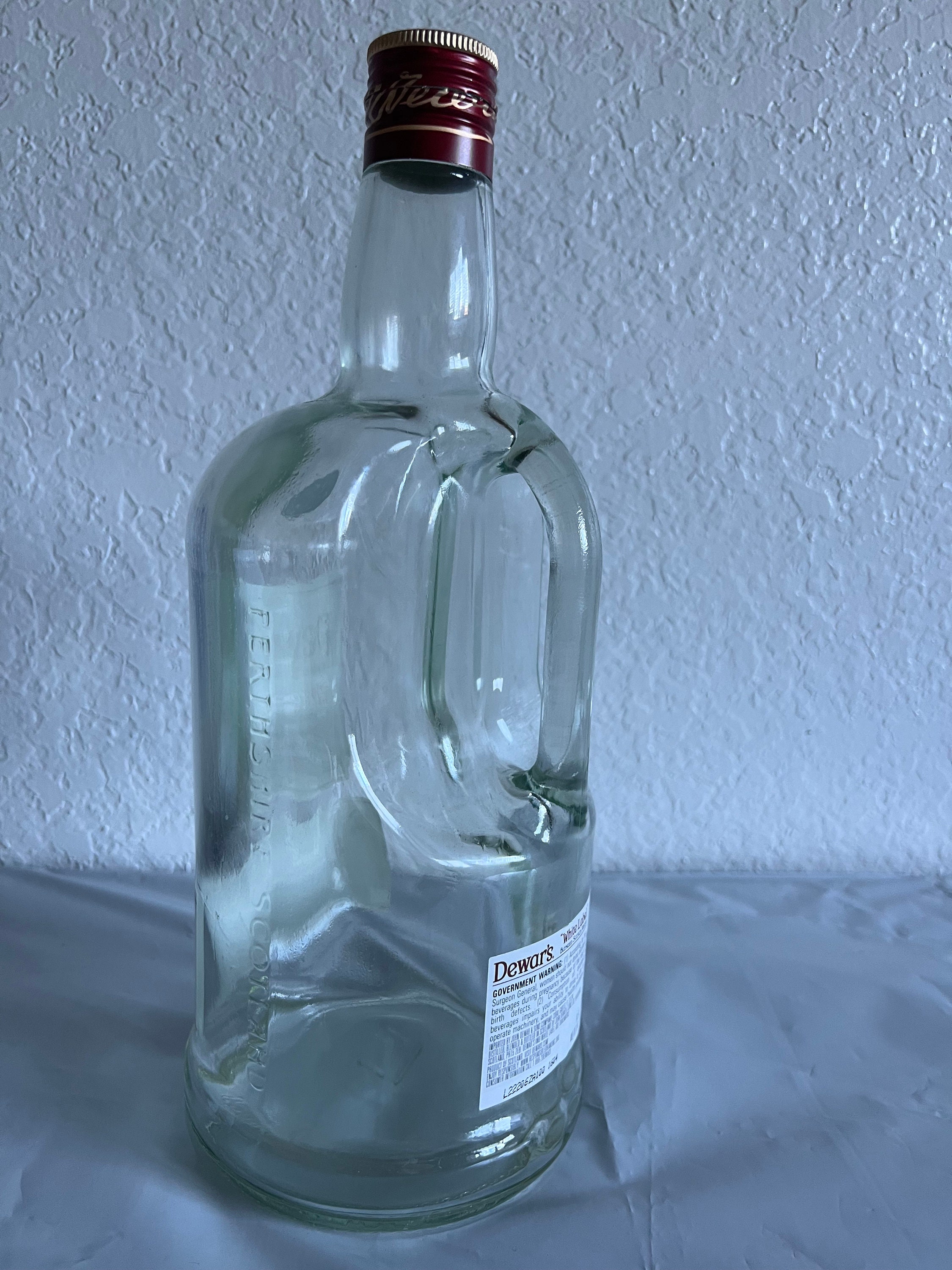 Empty DEWAR'S BLENDED SCOTCH Whisky Bottle White Label 1.75L - Etsy