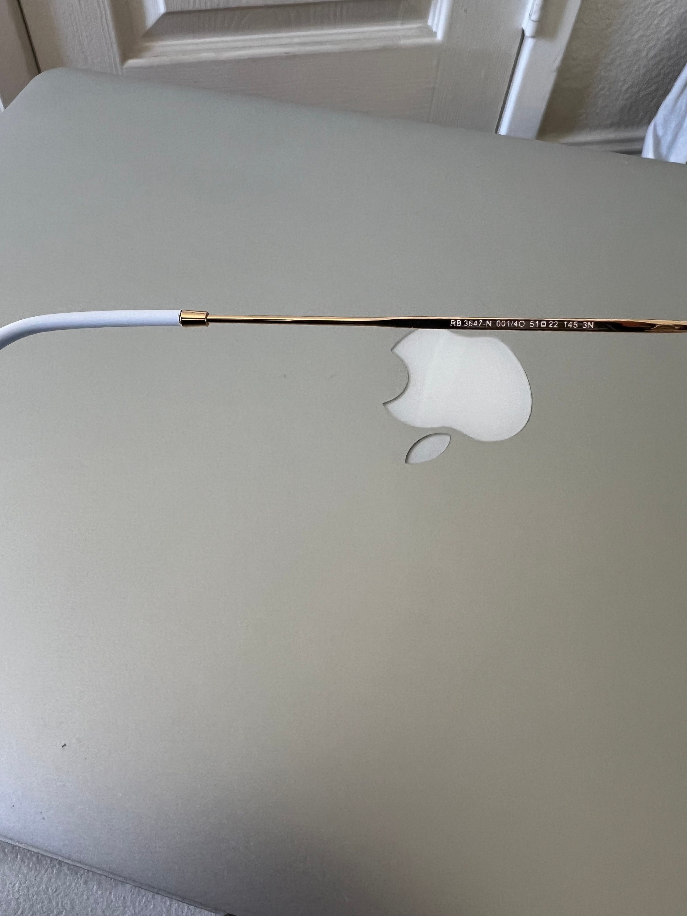 Ray-ban Round Double Bridge Gold Frame / Gradient Blue RB3647 ...