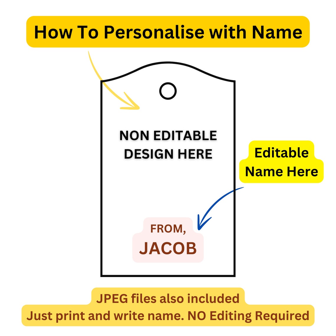 Editable Cute Halloween Gift Tag Bundle of 10 Trick or Treat Goody Bag ...