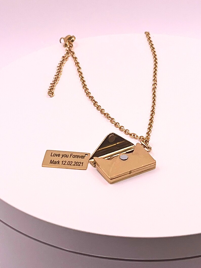 Envelope Necklace Envelope Pendant Secret Message Hidden - Etsy