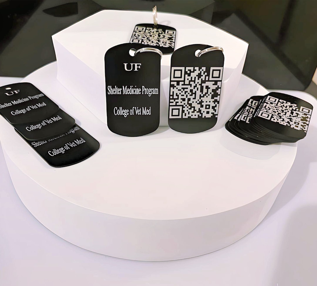 QR Code Dog Tag, Personalized Dog Tag, Custom Engraved Dog Tag ...