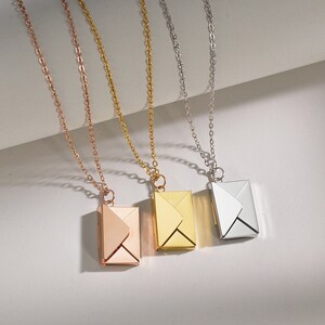 Envelope Necklace Envelope Pendant Secret Message Hidden Message ...