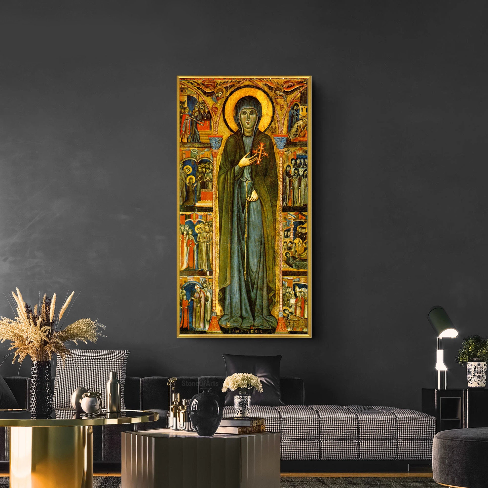 Saint Clare Assisi Italian Painting Catholic Gift for Priest Friar Nun ...