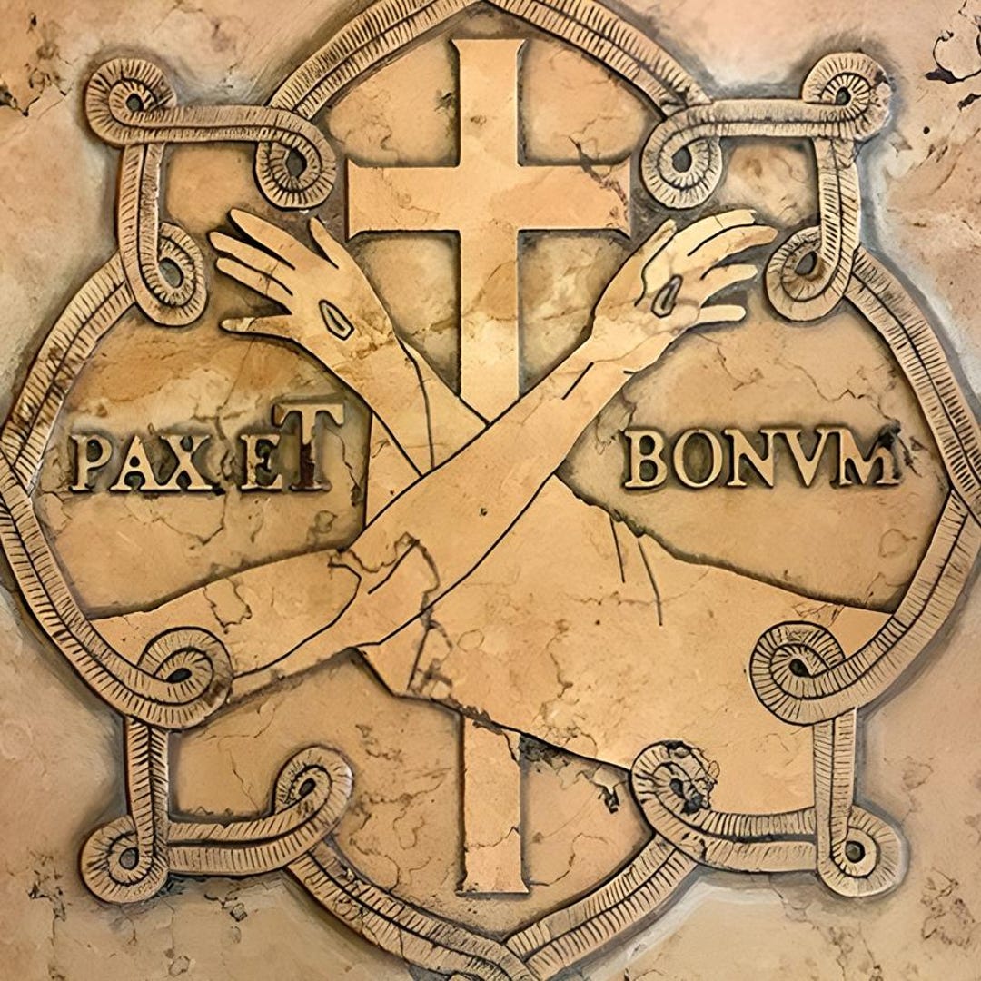 Digital Image Franciscan Shield Coat Arms DIY Wall Art Catholic Print ...