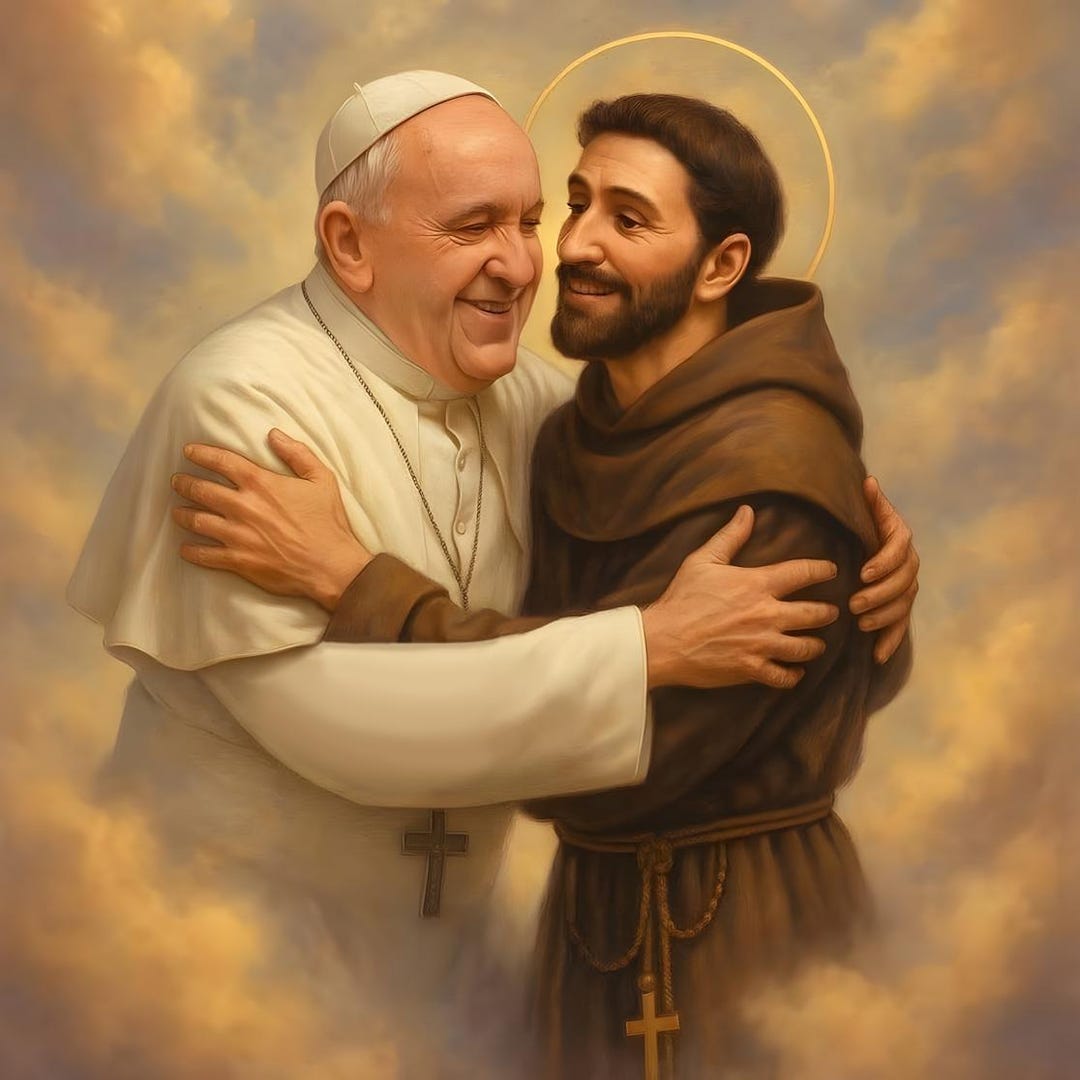 Pope Francis and Saint Francis of Assisi Set 9 Illustrations (restored ...