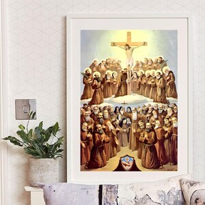 Franciscan Family Tree Saints Art Print, Catholic Gift (digital ...