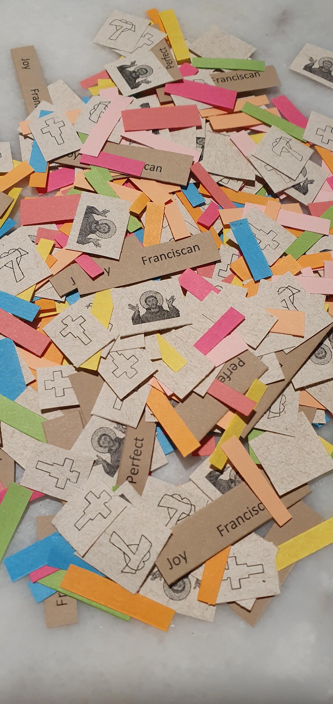 Handmade Franciscan Confetti | St Francis, Tau Symbols, Art Paper Mix ...
