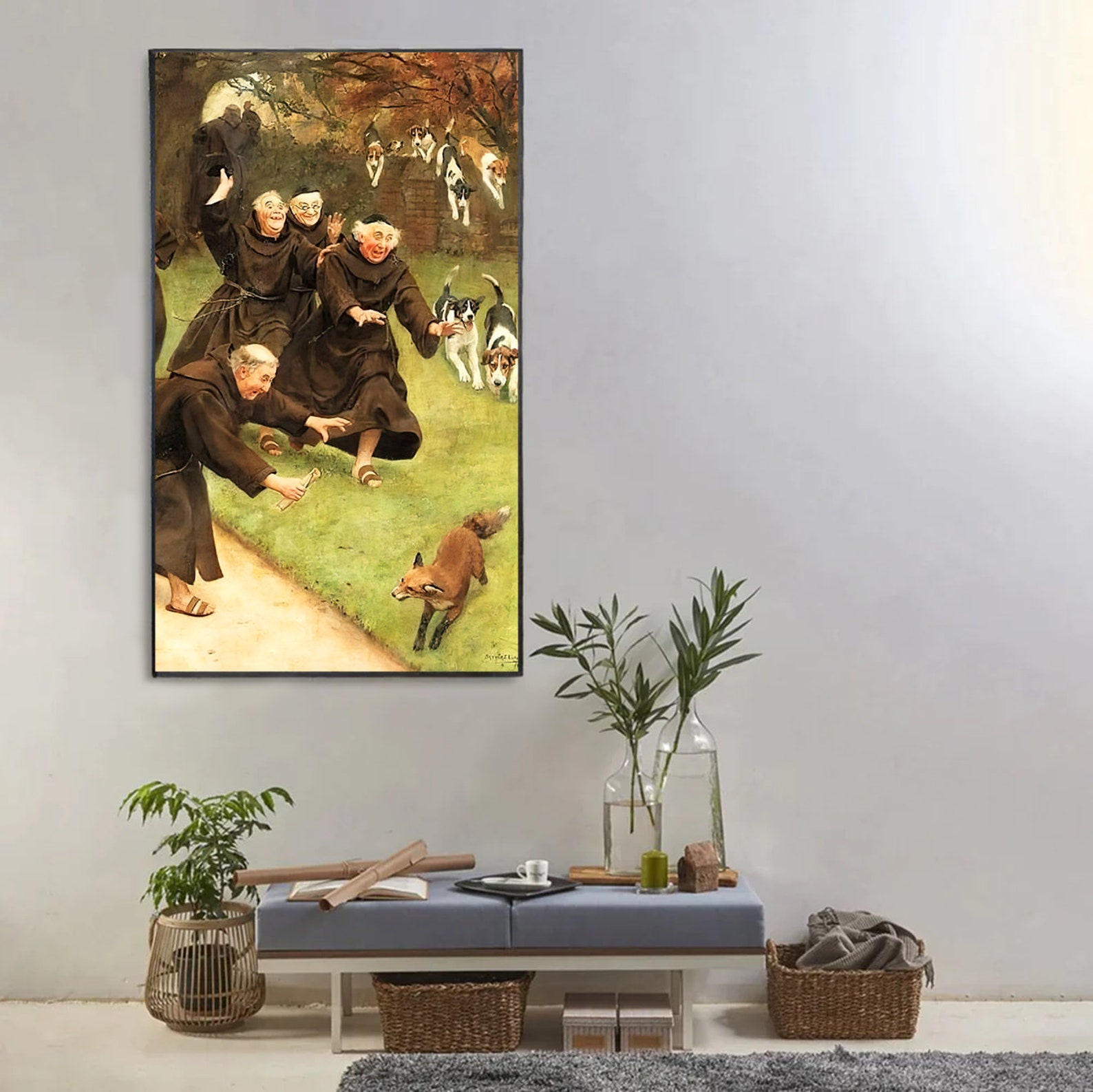 Franciscan Friars Fox Green Image Religious Painting Catholic Gift for ...