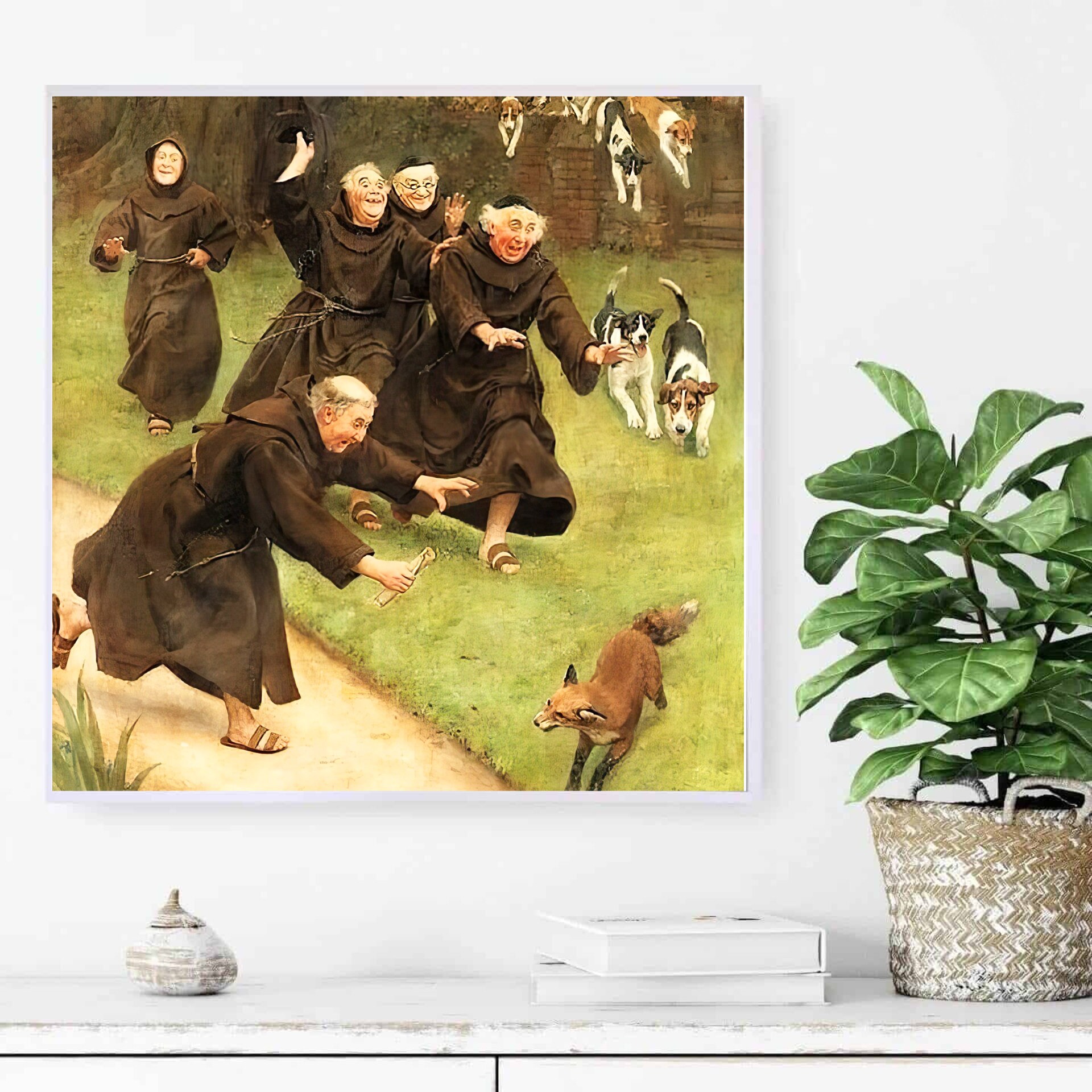 Franciscan Friars Fox Green Image Religious Painting Catholic Gift for ...