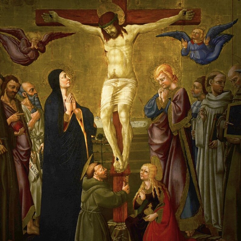 Saint Francis Cross Lent Good Friday Renaissance Painting Italian Art ...