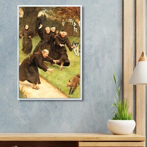 Franciscan Friars Fox Green Image Religious Painting Catholic Gift for ...
