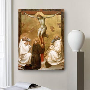 Christ Cross Crucifixion Saints Benedict Francis Romuald Italian ...