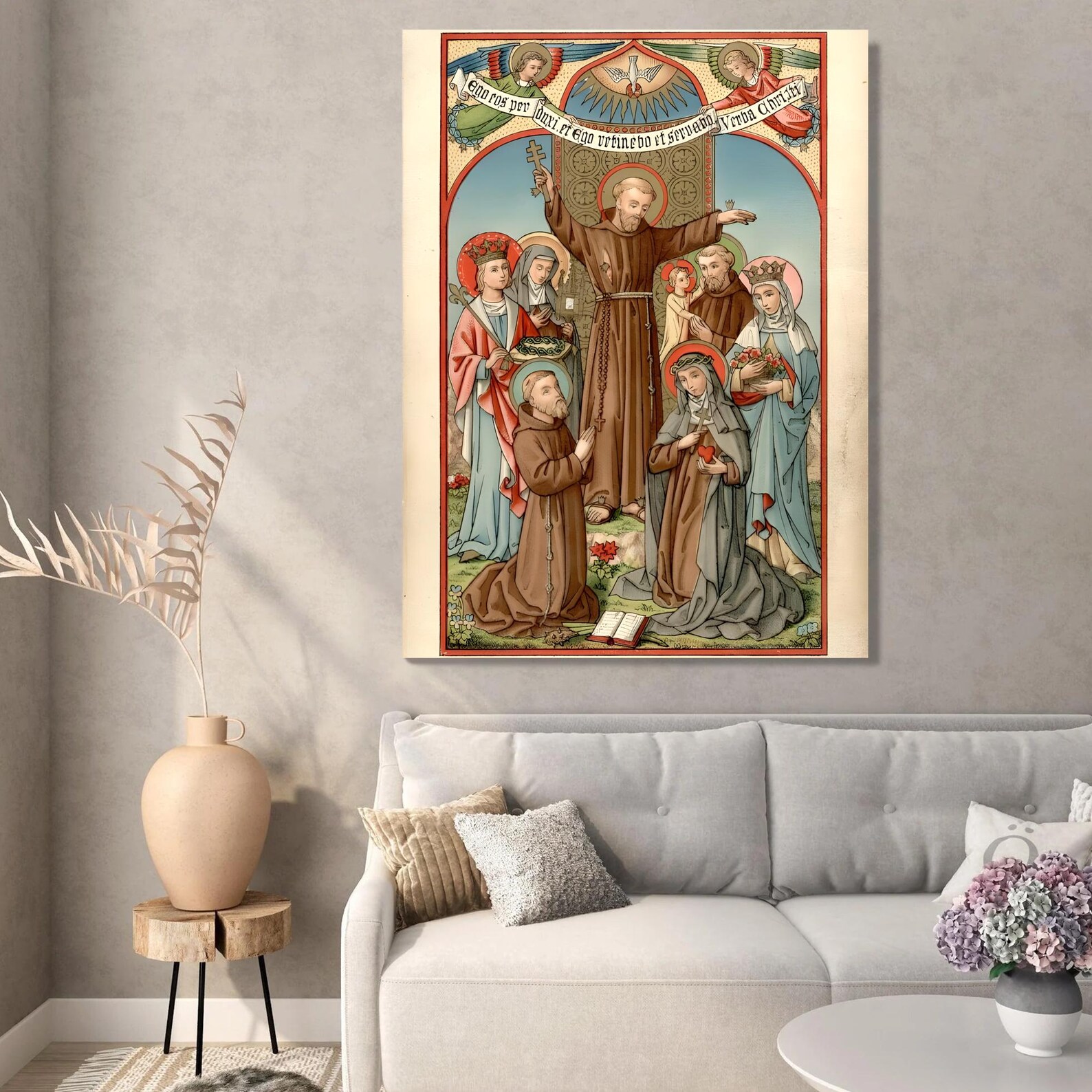 Franciscan Saints Orders Assisi Catholic Wall Art Printable Canvas ...