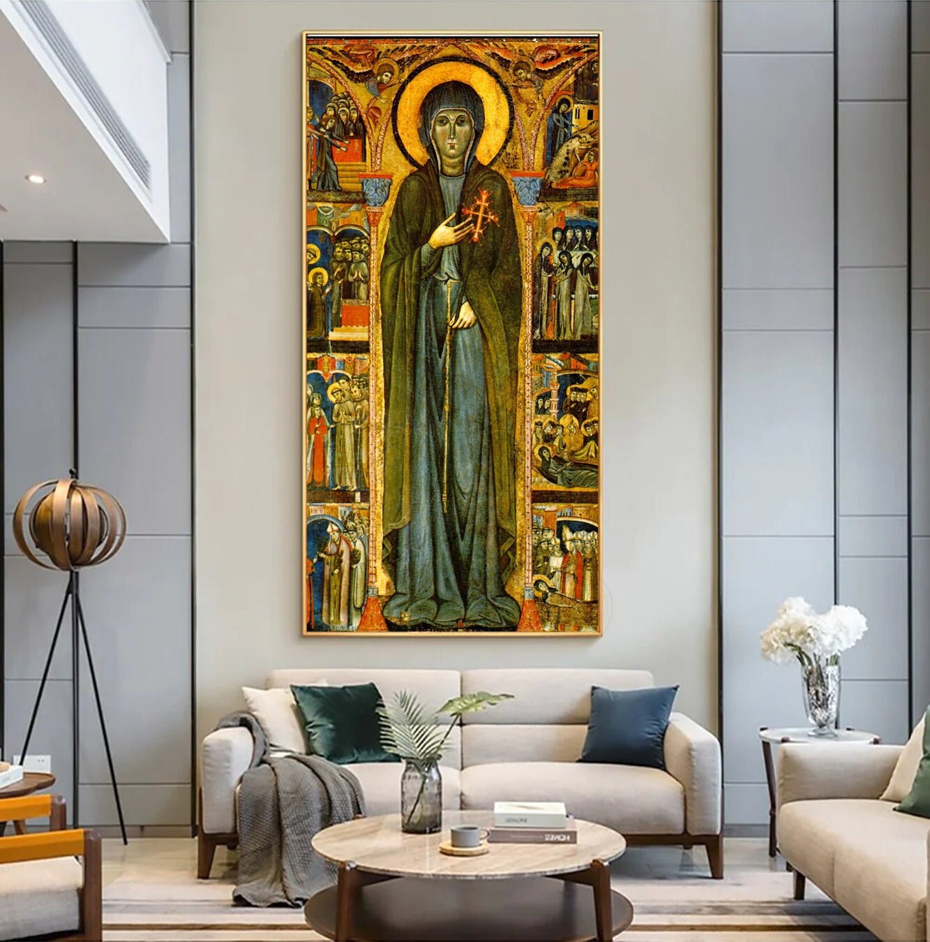 Saint Clare Assisi Italian Painting Catholic Gift for Priest Friar Nun ...