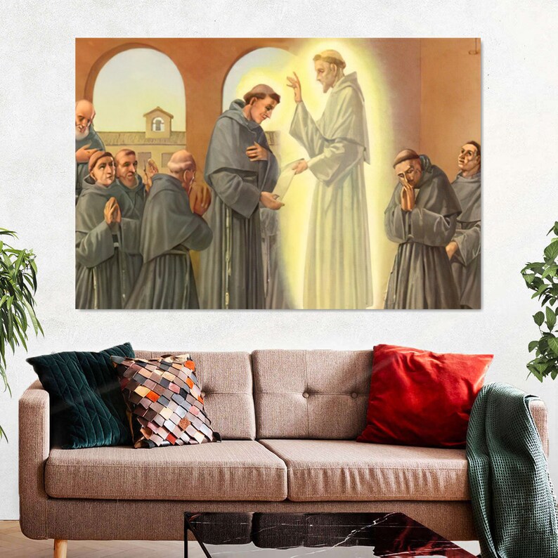 Saint Francis Blessing Saint Anthony Vintage Card Antique Collectible ...