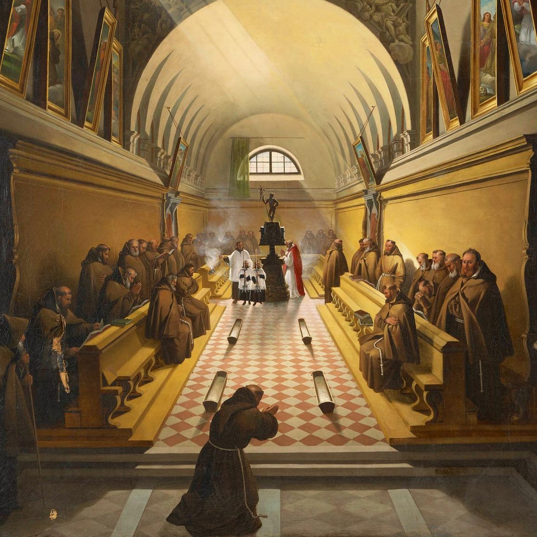Capuchin Convent Painting, Catholic Church Interior (restored Digital ...